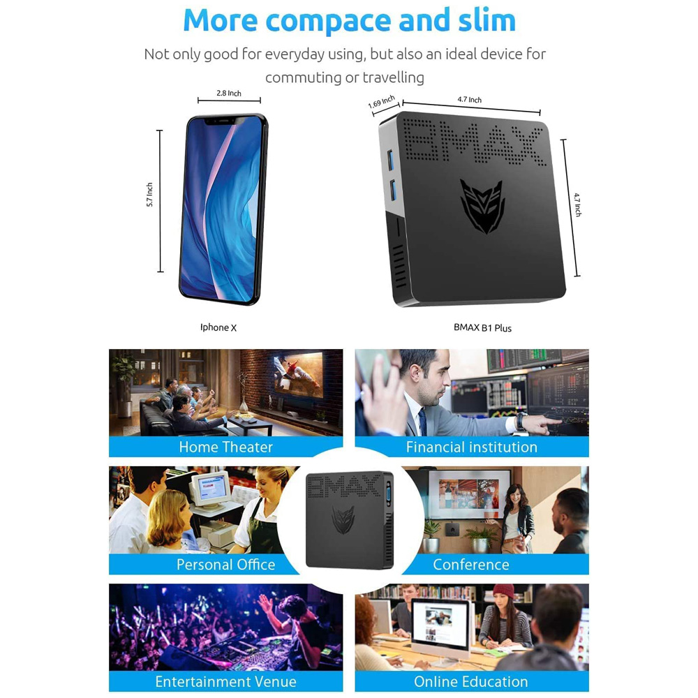BMAX B1 Plus Mini PC Intel Celeron N3350 6GB RAM 64GB ROM