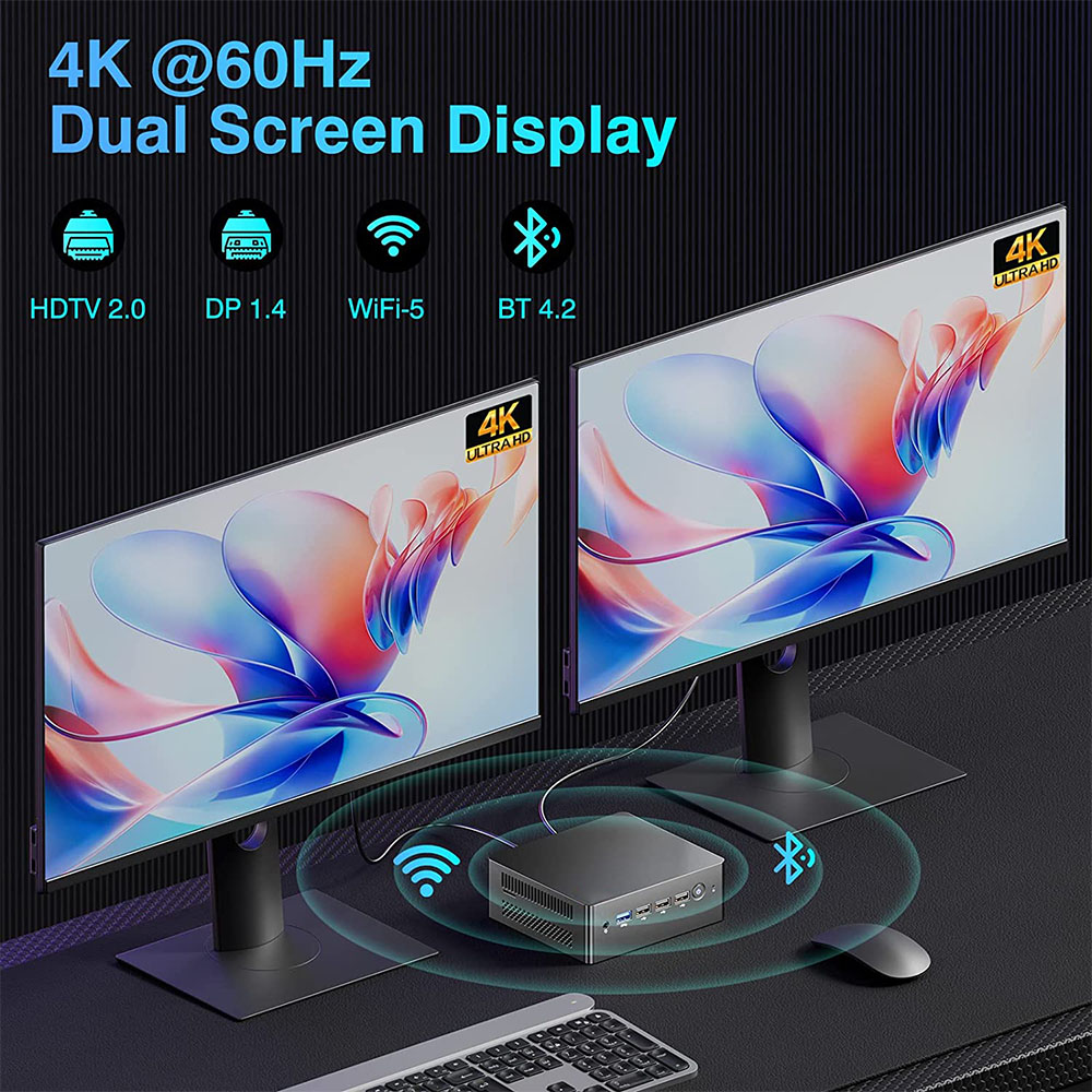 AOOSTAR N100 Mini PC 12th Gen Intel Alder Lake 8GB DDR5 256GB SSD