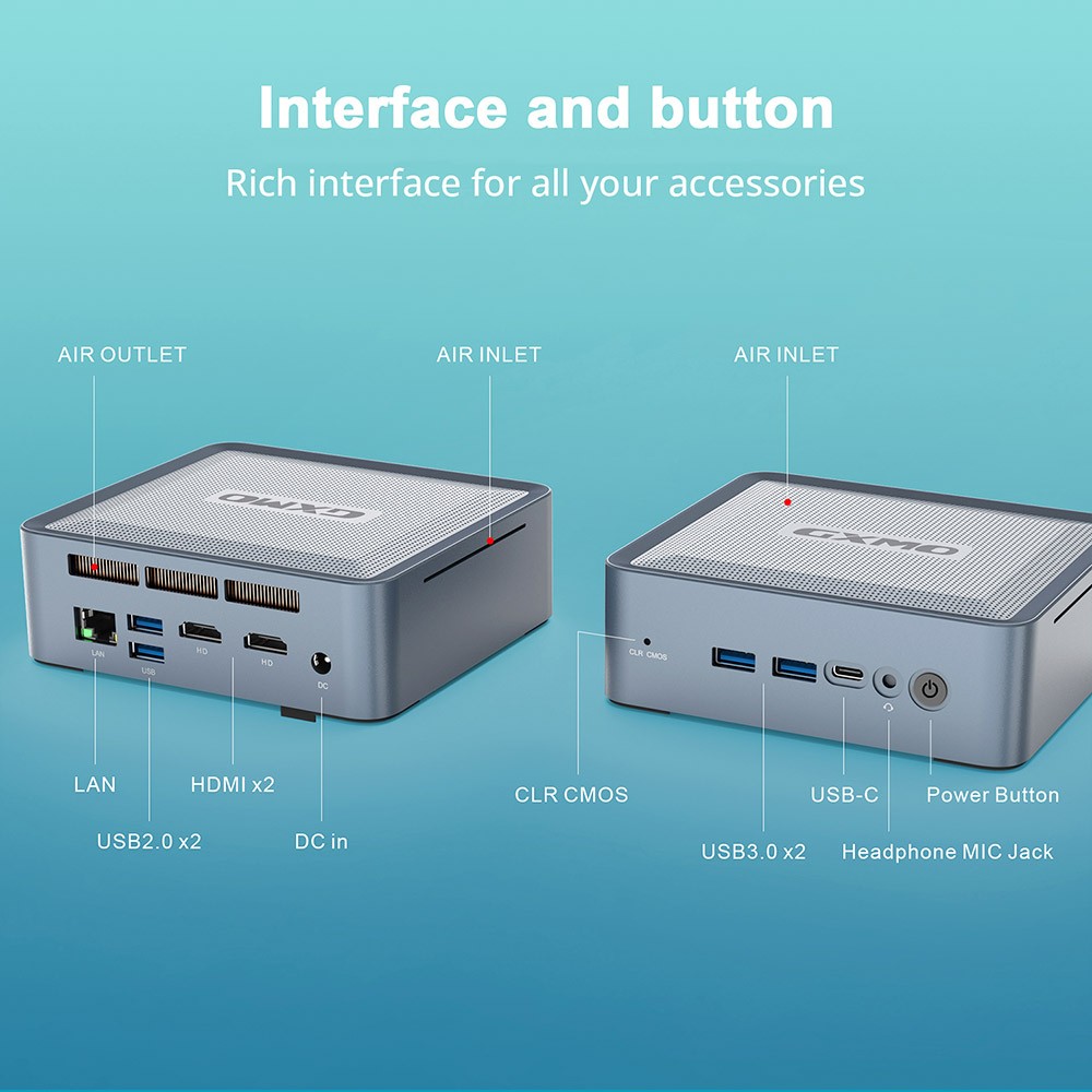 GXMO U58 mini PC AMD Ryzen 7 5800U EU