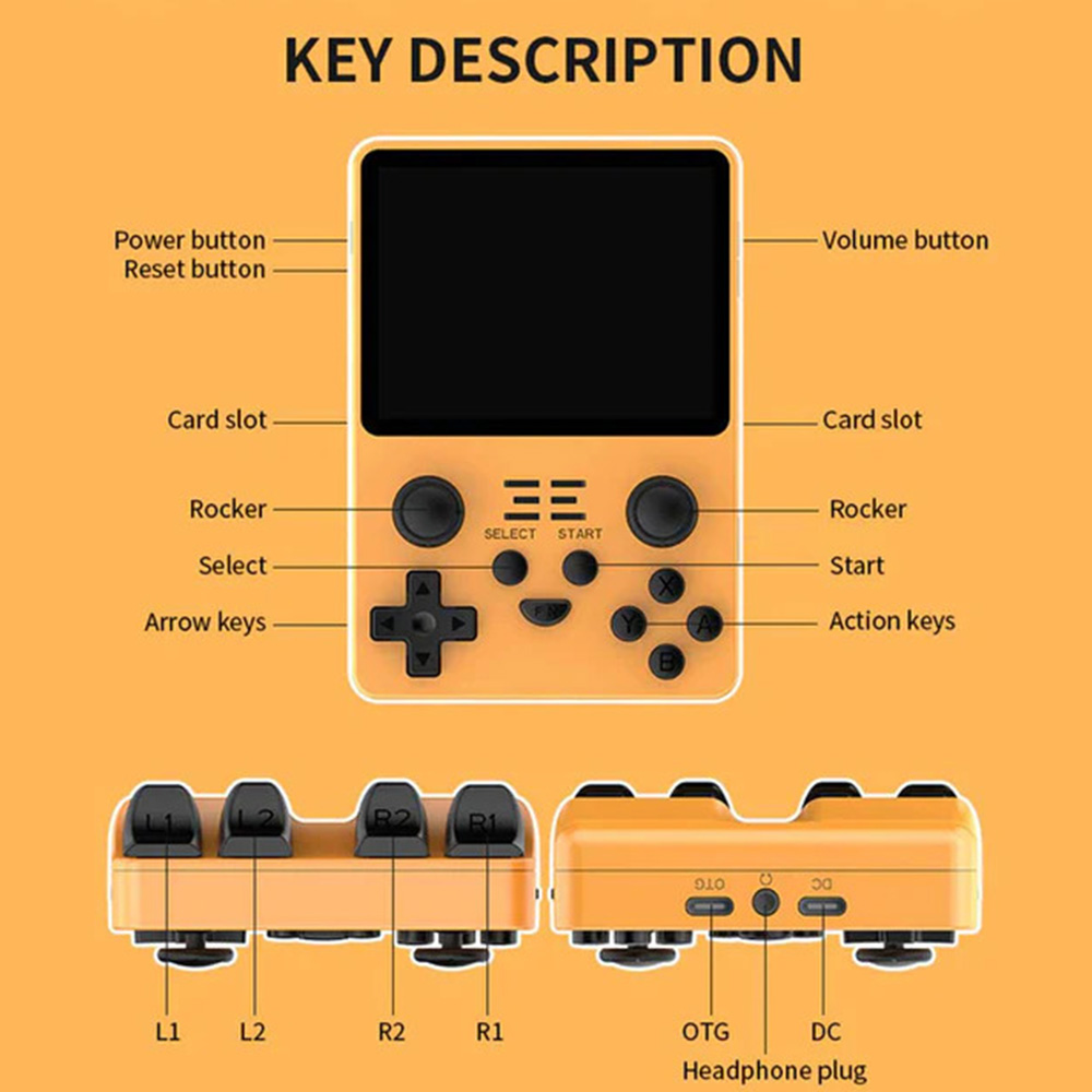 Powkiddy RGB20S Game Console16GB Linux 128GB TF Card