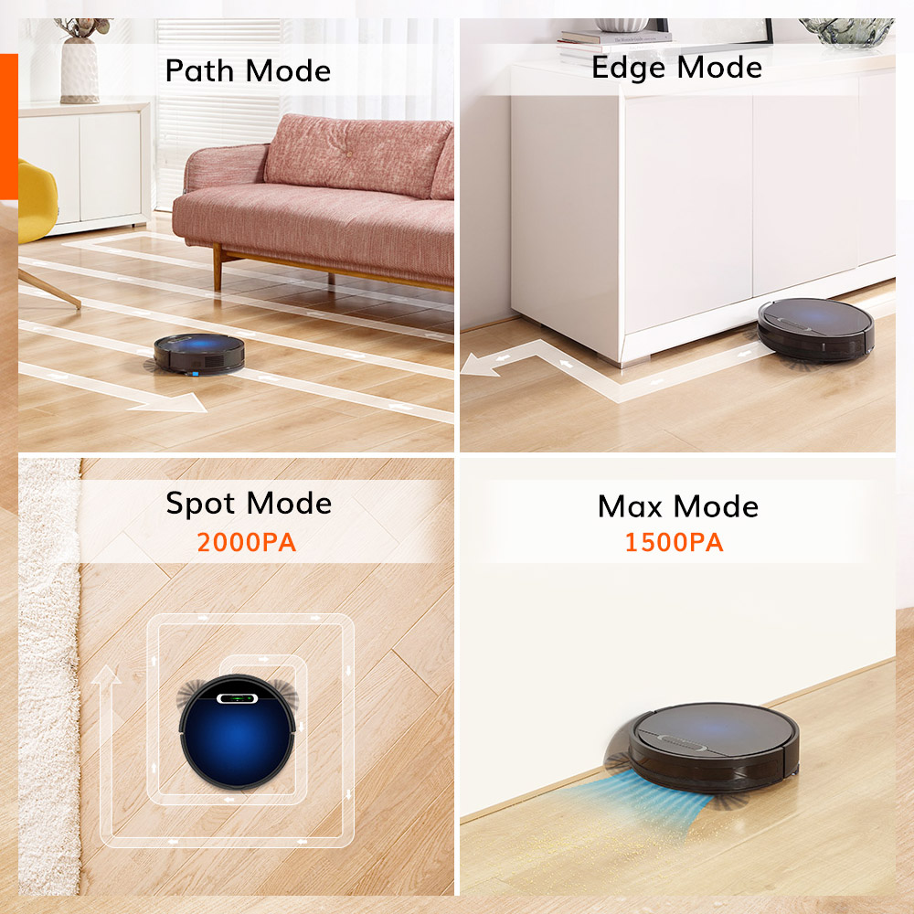 ILIFE B5 Max Robot Vacuum Cleaner 2000Pa Suction Vacuuming Mopping