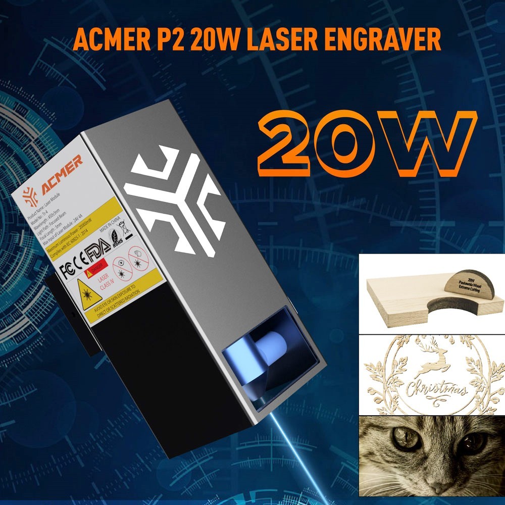 ACMER P2 20W Laser Engraver Cutter