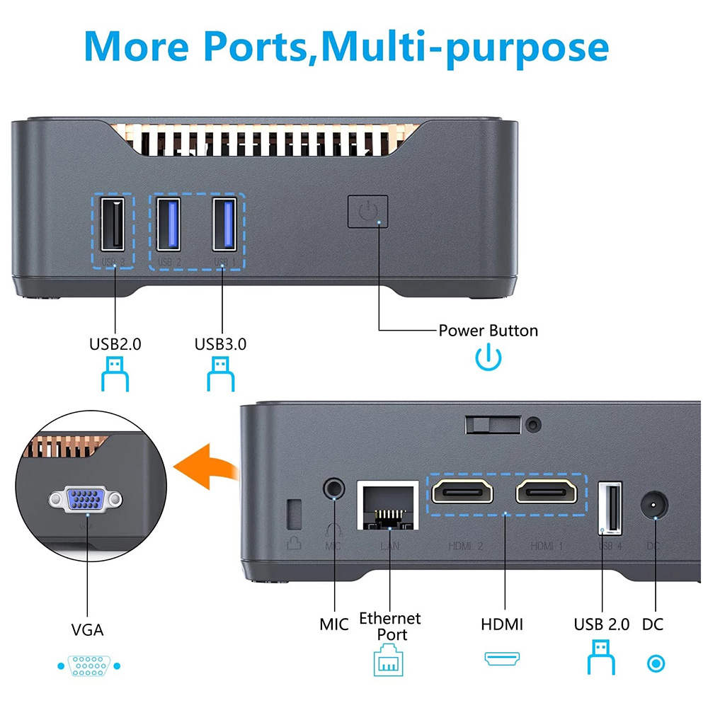 OUVIS GK3 Plus Mini PC Intel Alder Lake N100 US