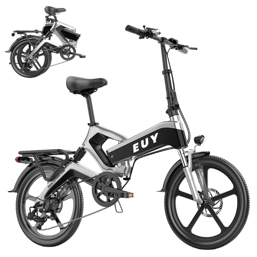 EUY K6 Folding Electric Bike 20 inch Tire 21mph 48V 12.8Ah 500W Motor