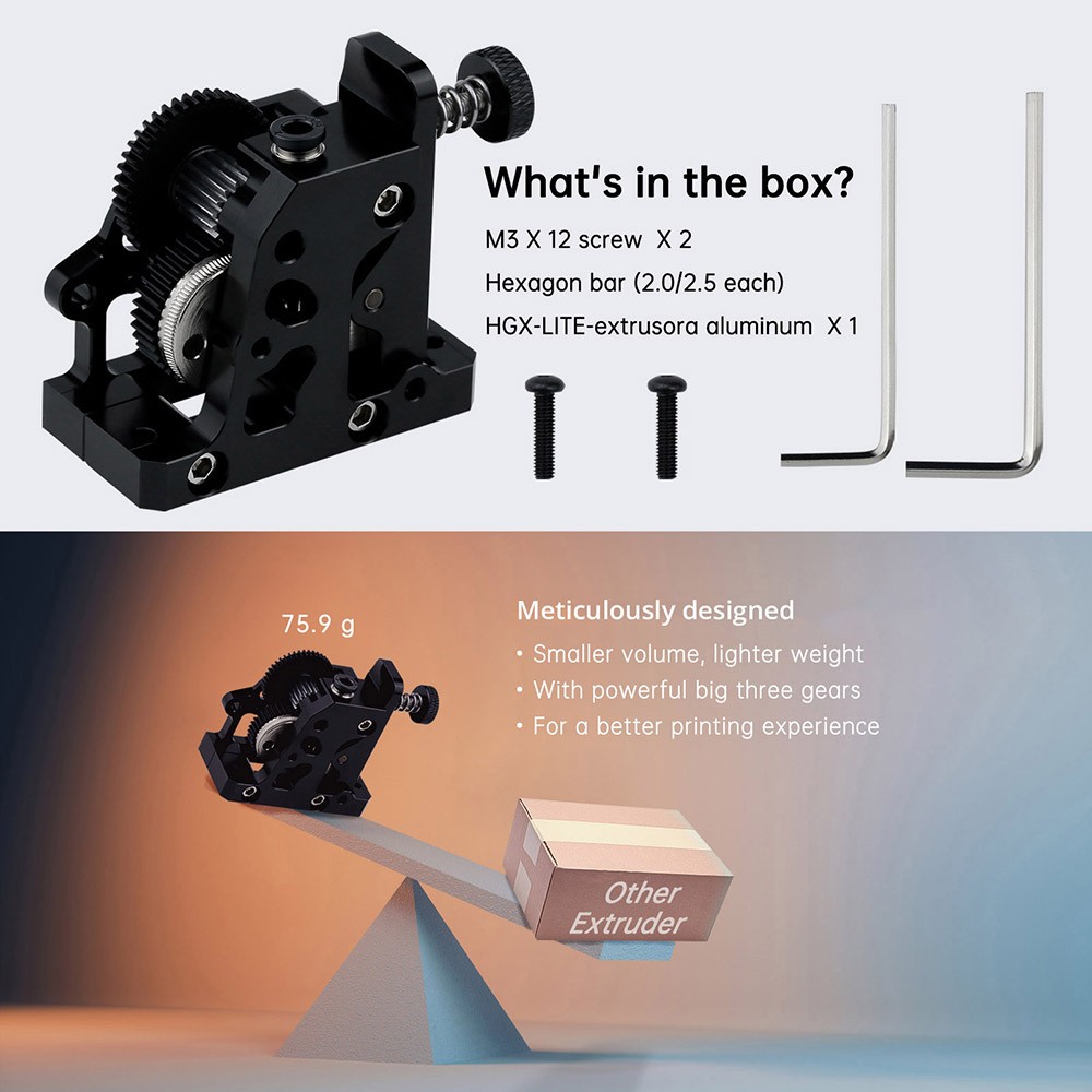 TWO TREES HGX-LITE Extruder Silver
