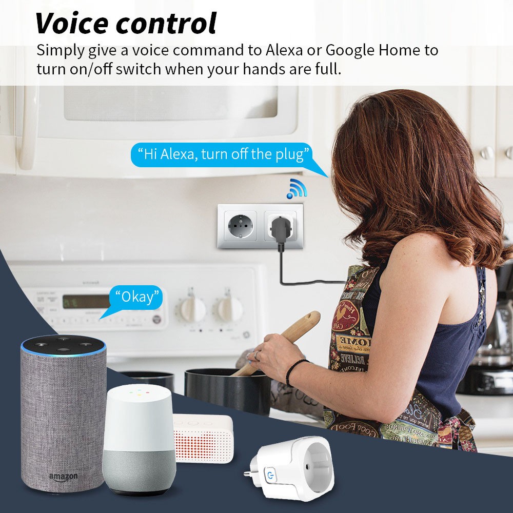 Homekit 16A EU Plug Smart Socket with Metering