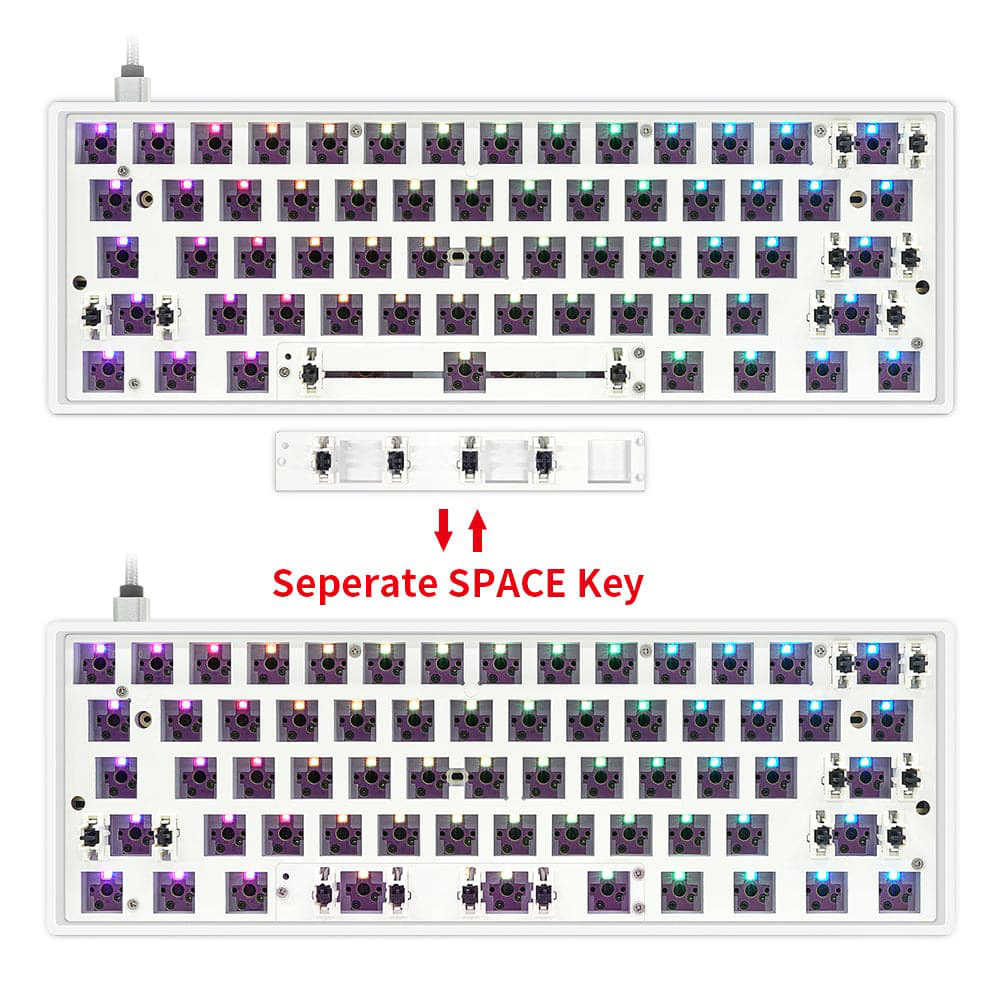 Skyloong GK61 Lite Keyboard Barebone White