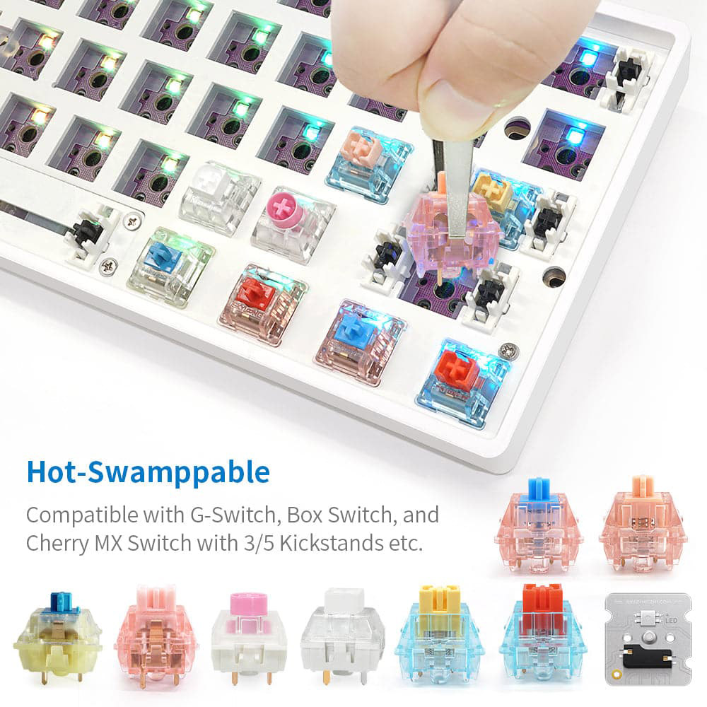 Skyloong GK61 Lite Keyboard Barebone White