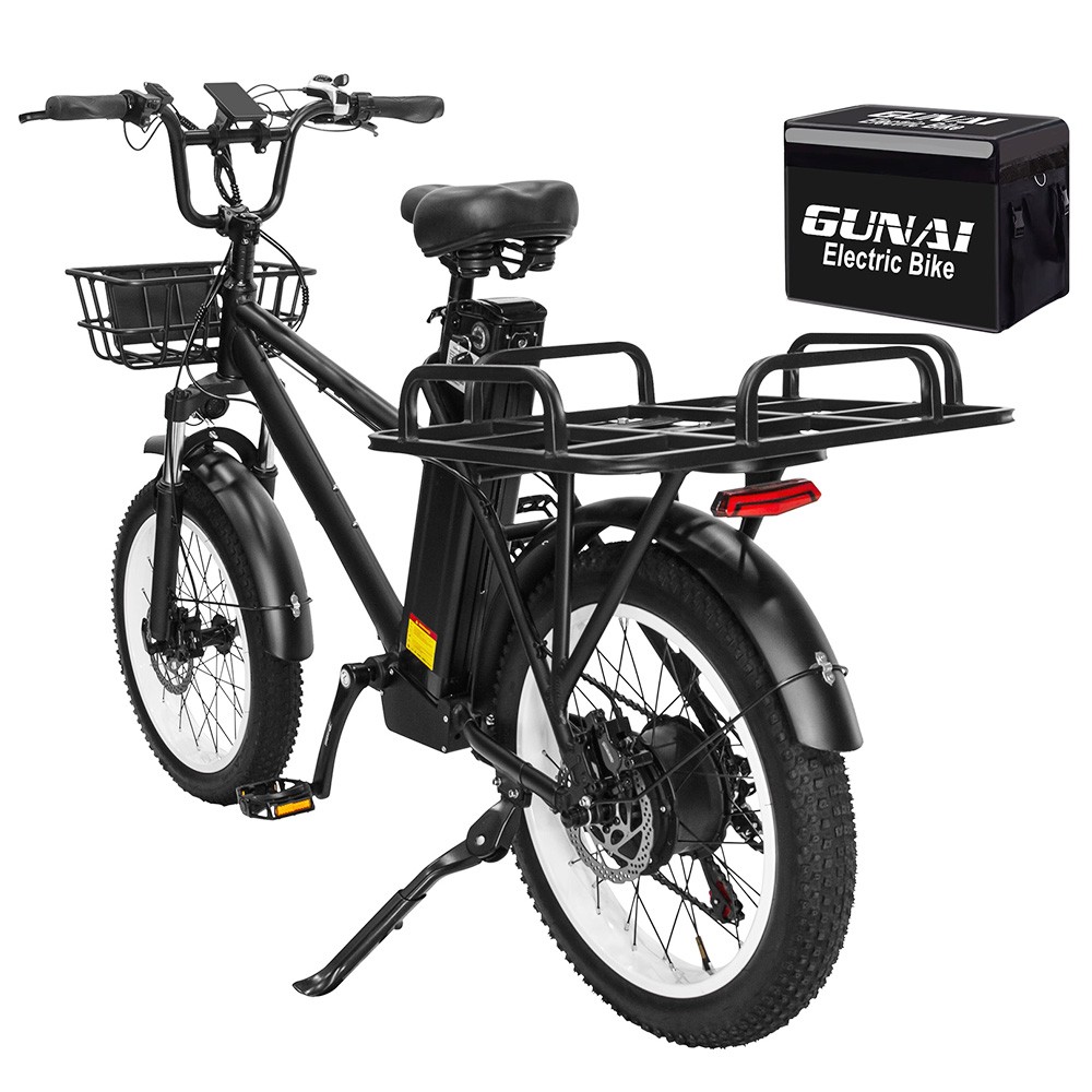 GUNAI GN66 Electric Cargo Bike 20 inch 48V 28Ah 45km/h 1000W Motor