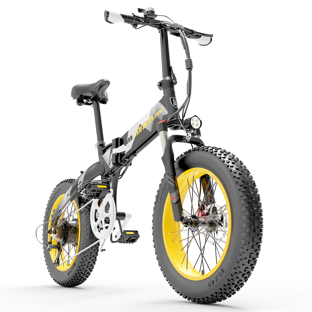 LANKELEISI X2000PLUS 48V 1000W Moped Electric Bike Black & Grey