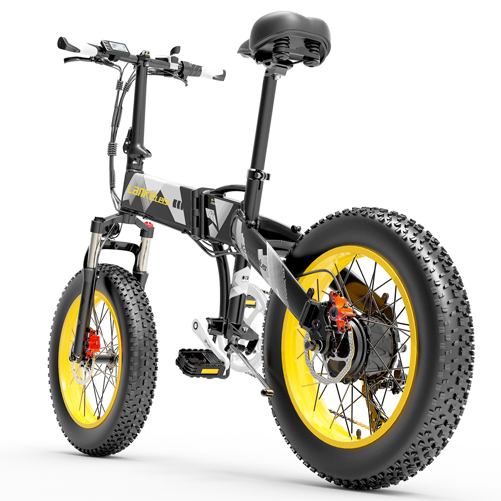 LANKELEISI X2000PLUS 48V 1000W Moped Electric Bike Black & Grey