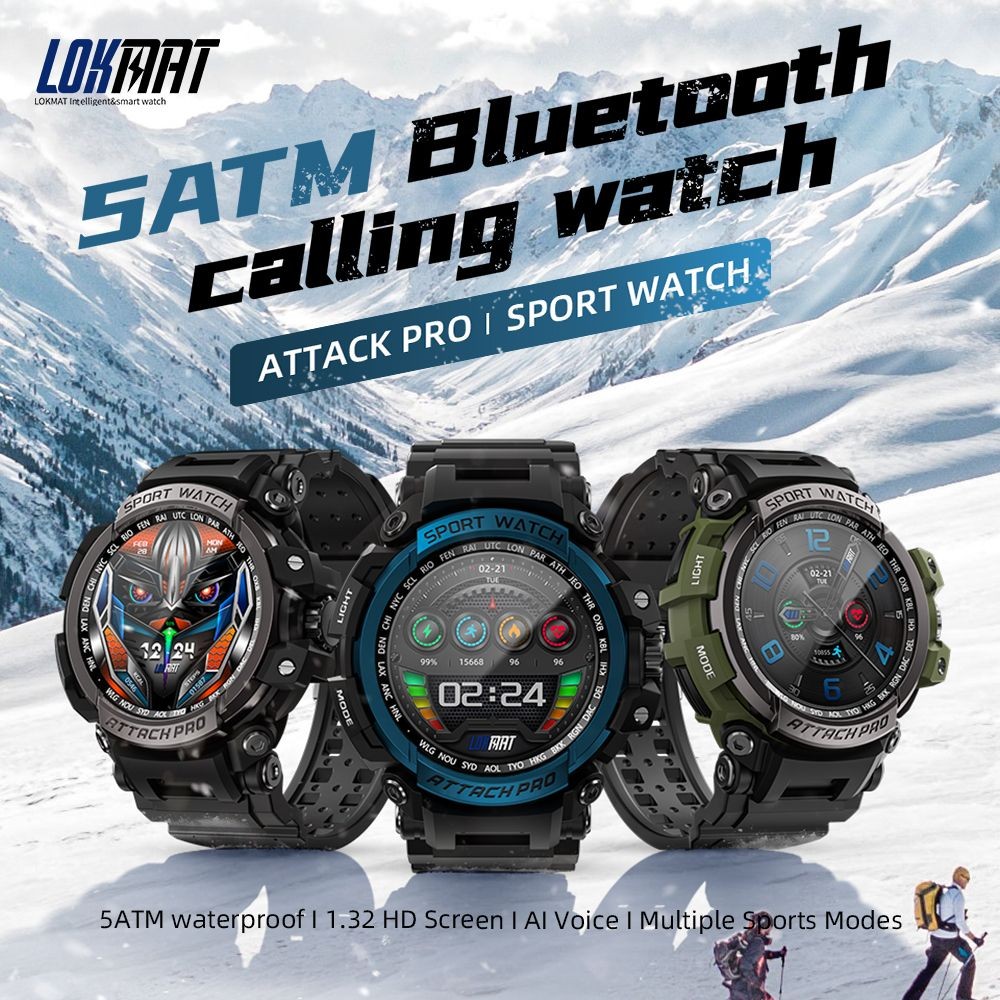 LOKMAT ATTACK Pro Smartwatch Black