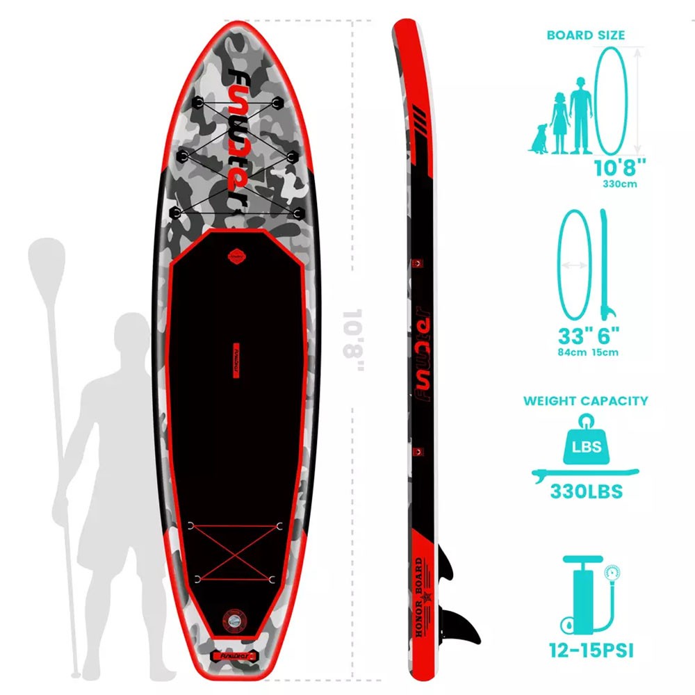 FunWater SUPFW10B Inflatable Stand Up Paddle Board
