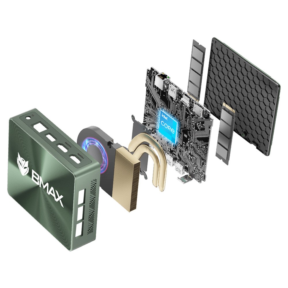 BMAX B6 Plus Mini PC Intel Core i3 12GB LPDDR4 512GB SSD