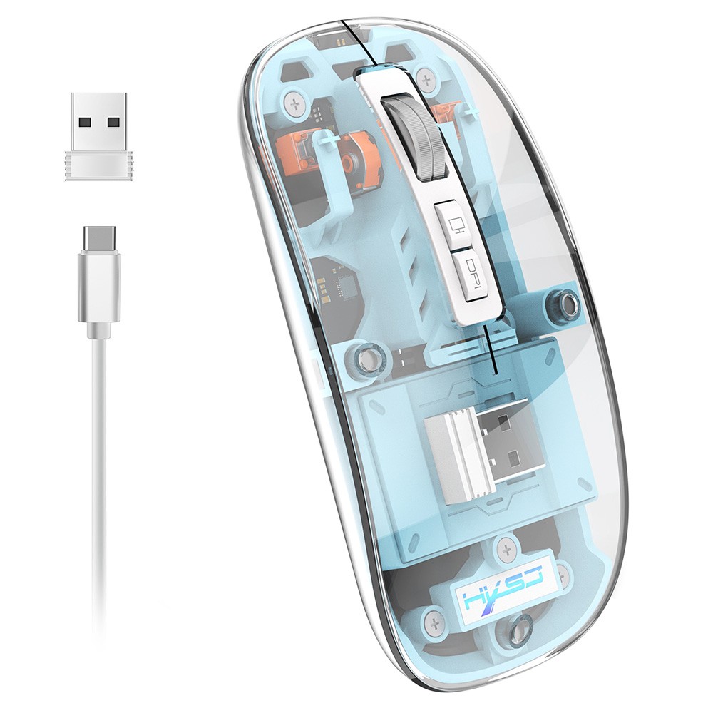 HXSJ T900 2.4G & Bluetooth Wireless Mouse Blue