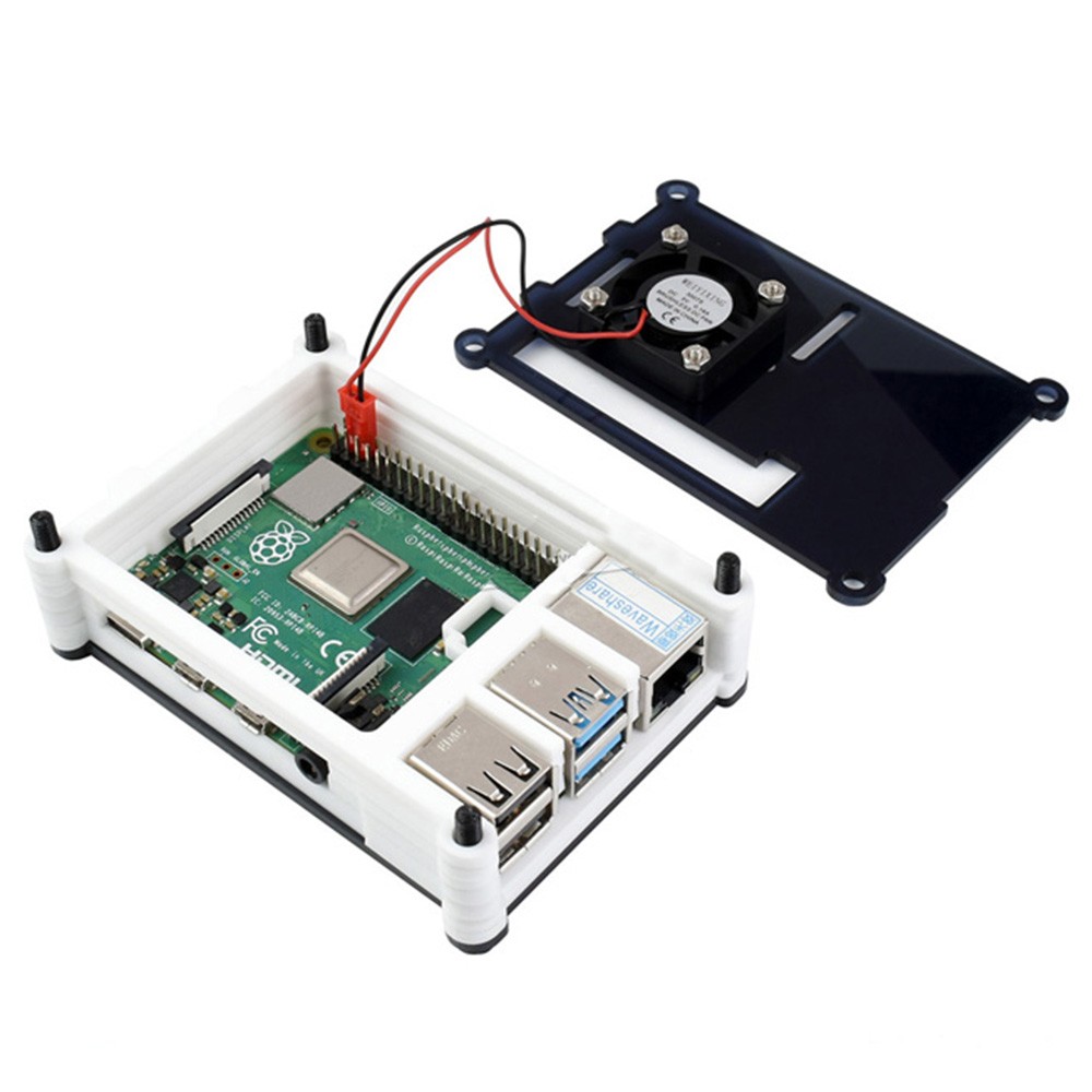 Waveshare Raspberry Pi 4B Acrylic Case with Cooling Fan