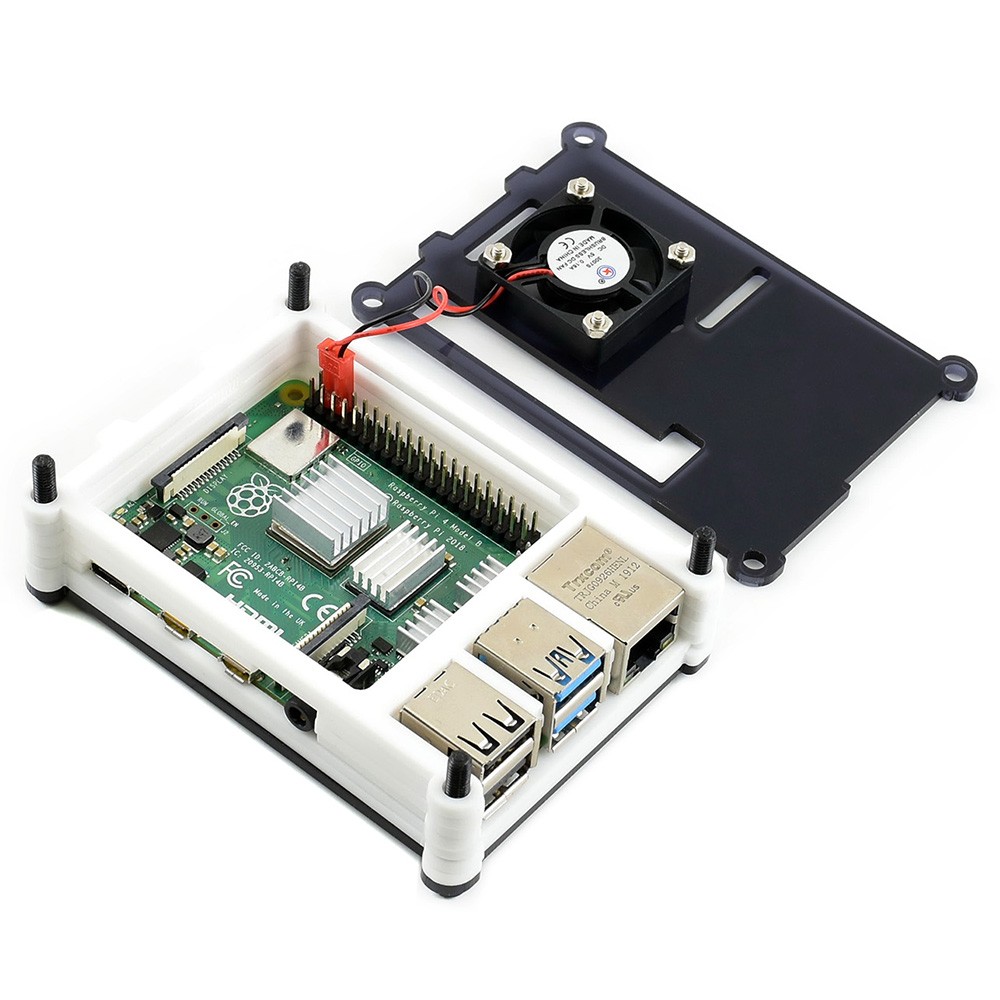 Waveshare Raspberry Pi 4B Acrylic Case with Cooling Fan