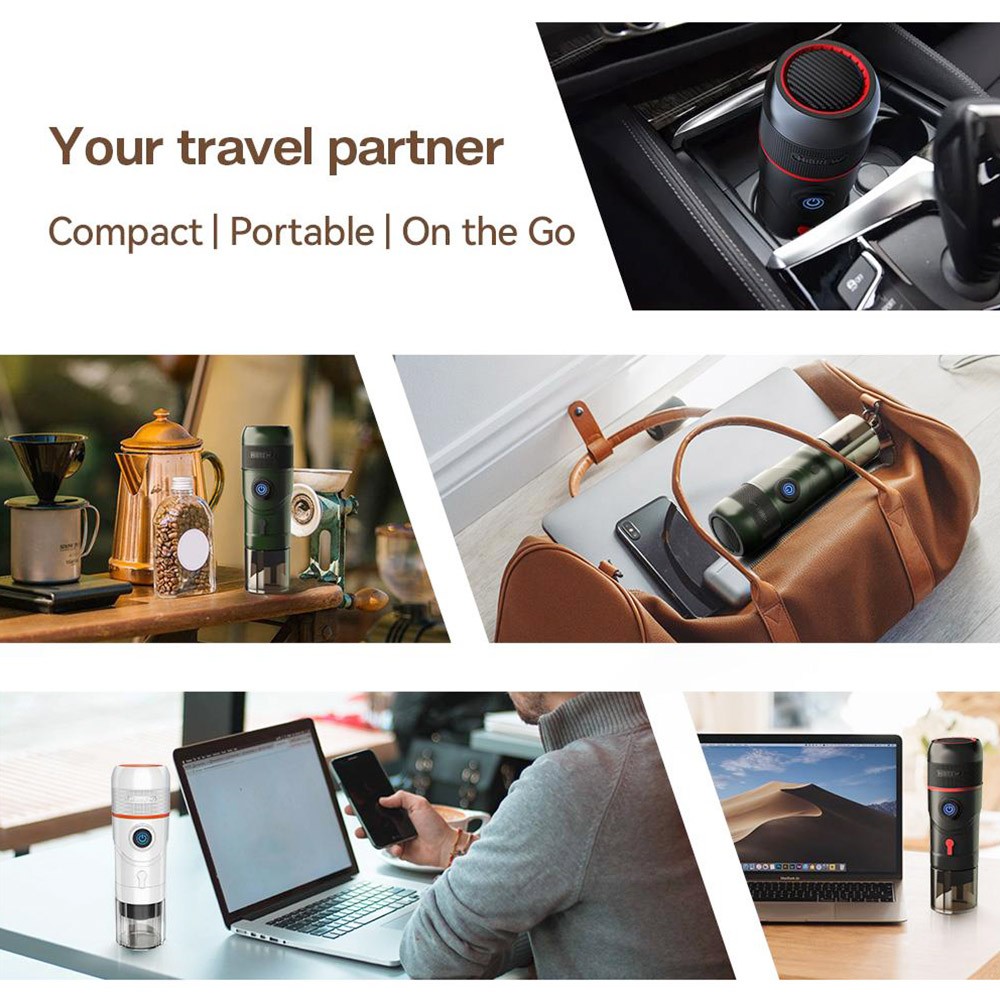 HiBREW H4 Portable Car Coffee Machine with Adapter | Europe