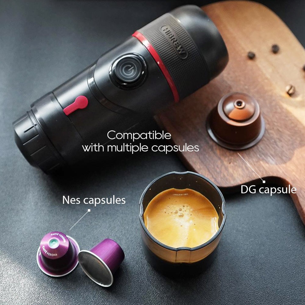 HiBREW H4 Portable Car Coffee Machine with Adapter Storage Bag | Europe