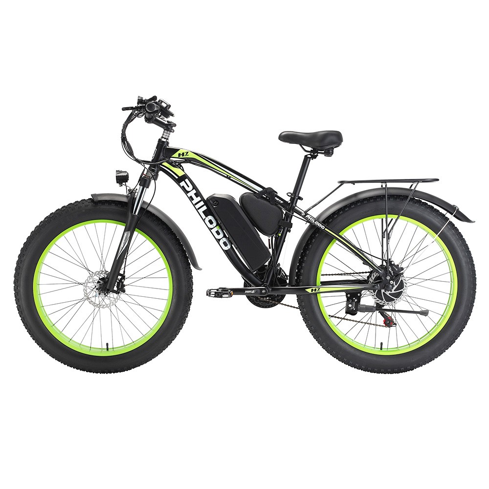 PHILODO H7 Electric Bike 26 inch 48V 1000W Motor 17.5Ah 50km/h Green