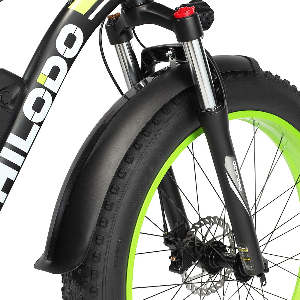 PHILODO H7 Electric Bike 26 inch 48V 1000W Motor 17.5Ah 50km/h Green