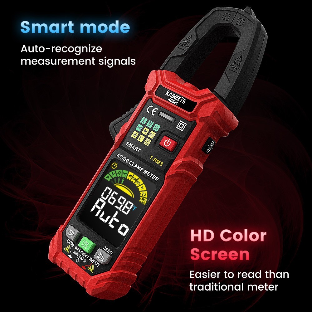 KAIWEETS KC601 Smart Digital Clamp Meter Red