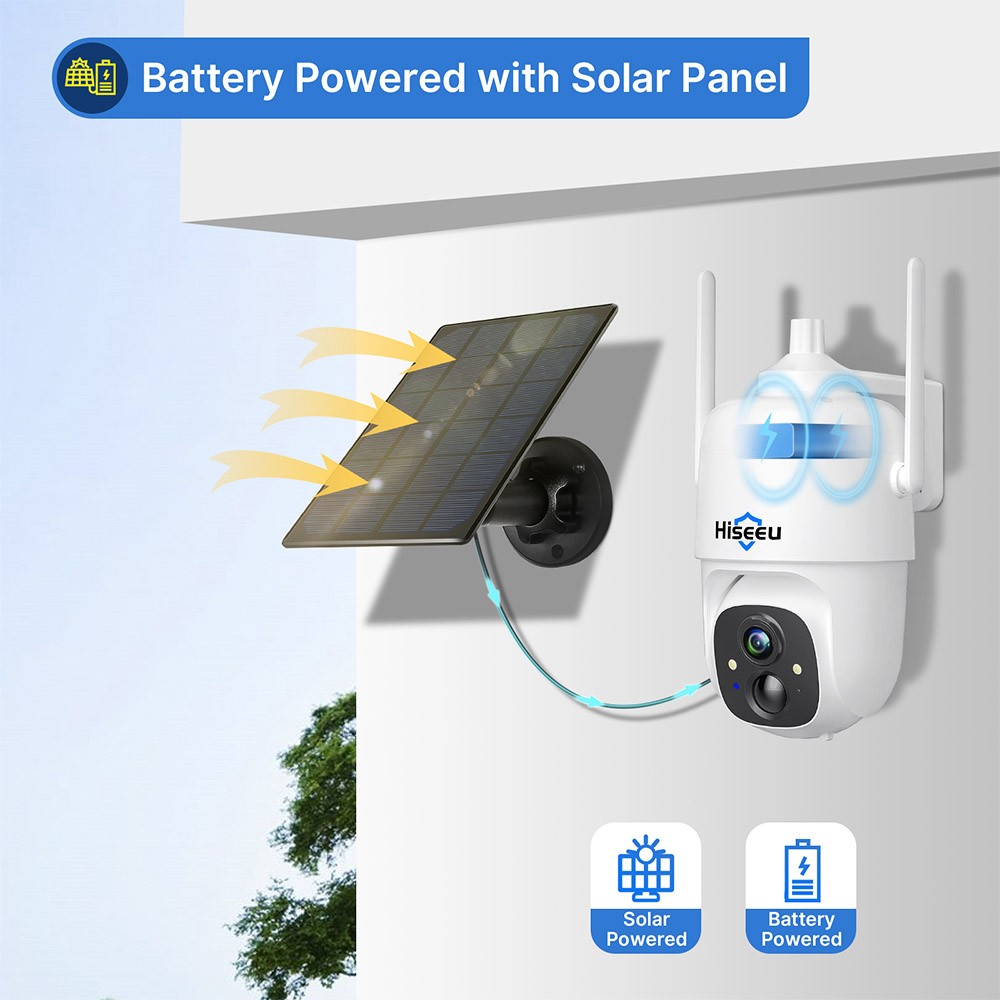 Hiseeu CQ1 Outdoor Solar Security Camera
