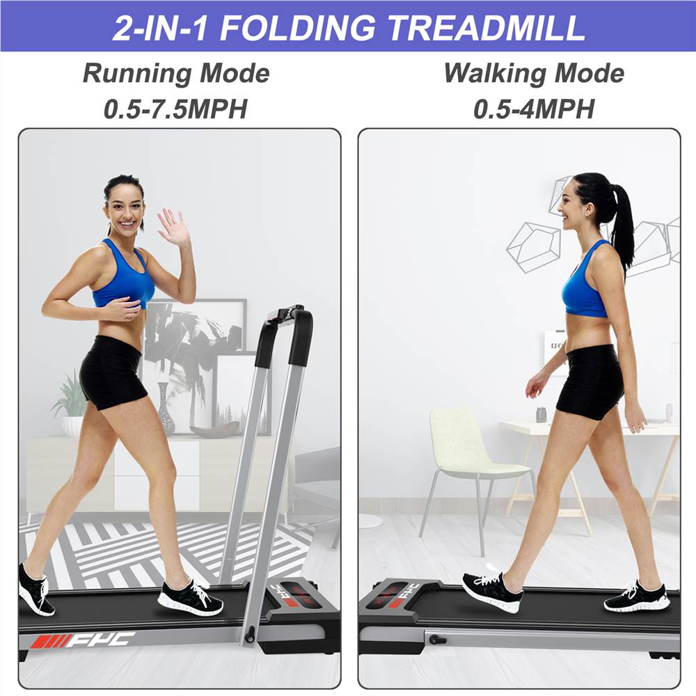 FYC 2 in 1 Under Desk Treadmill - 2.5 HP Folding Treadmill for Home ...