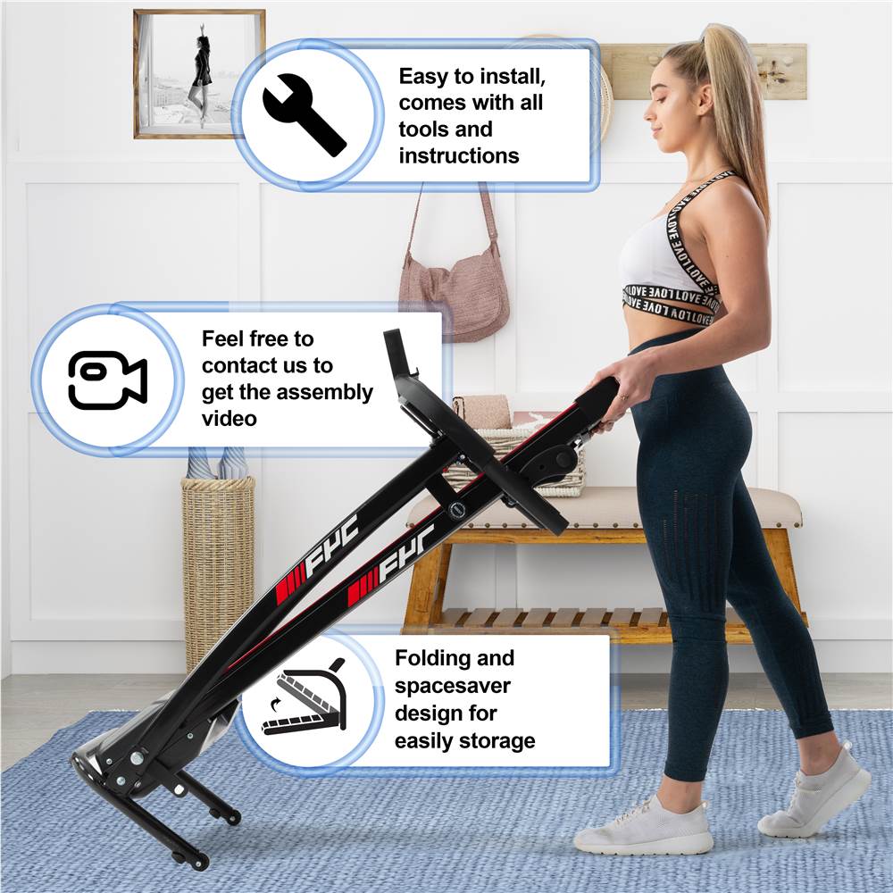 FYC Folding Treadmill for Home Portable Electric Motorized Treadmill ...