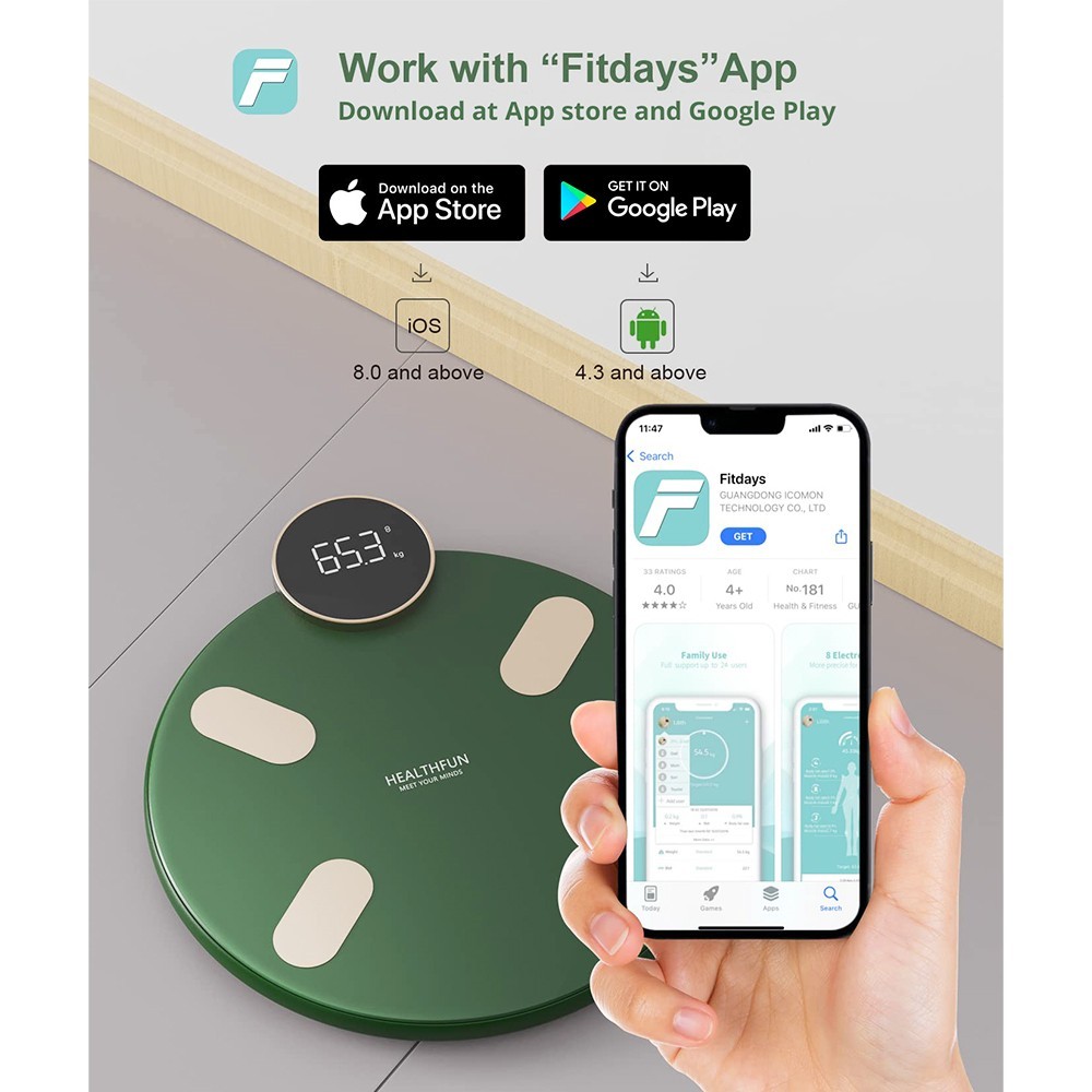 Healthfun Smart Bluetooth Body Scale