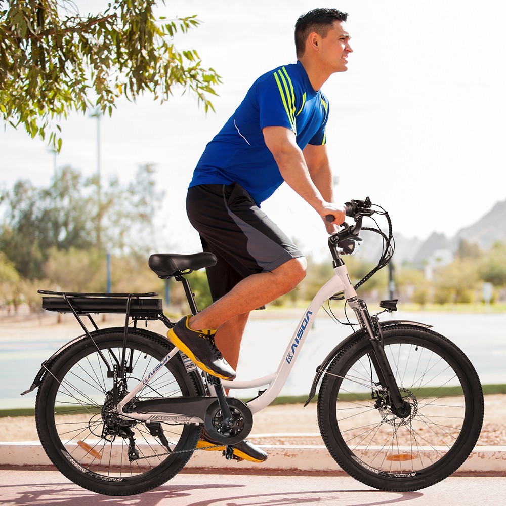 KAISDA K6C Electric Bike 26 inch 36V 12.5Ah 32km/h 250W Motor White