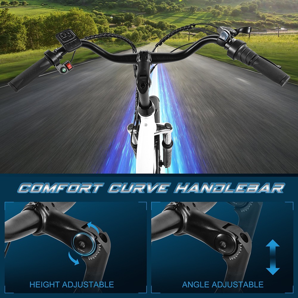 KAISDA K6C Electric Bike 26 inch 36V 12.5Ah 32km/h 250W Motor White