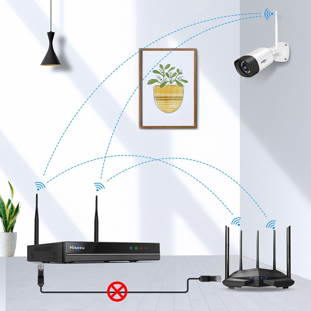 Hiseeu 5MP WiFi Security Camera System