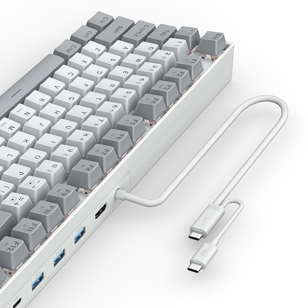 3inuS 87-Key Mechanical Keyboard Hub Blue Switches