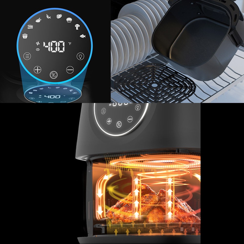 joyami 1700W Air Fryer 6 Quart/5.7 Liter, 8 Presets