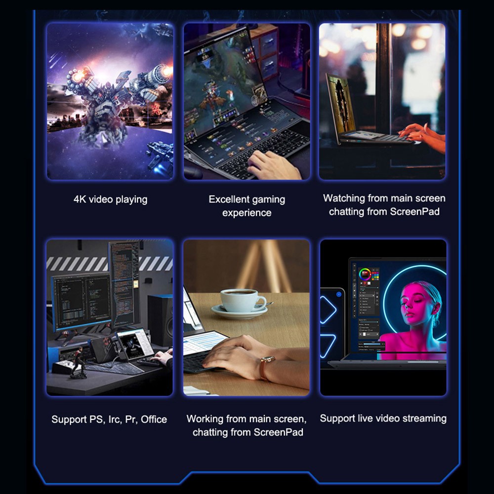 N-one NBook Fly Laptop 16in+14in Dual Screen 16GB DDR4 1TB SSD