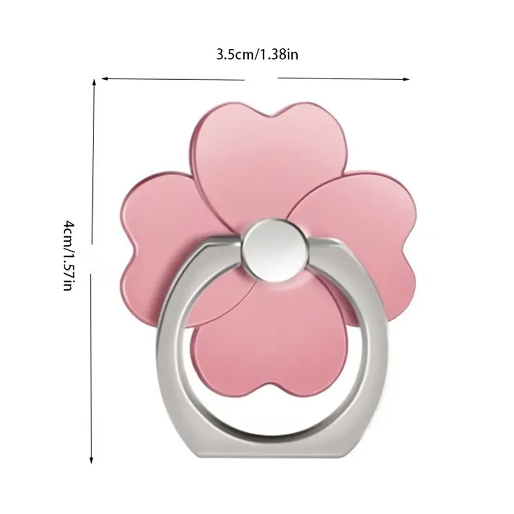 4-Leaf Clover Mobile Phone Ring Holder Pink