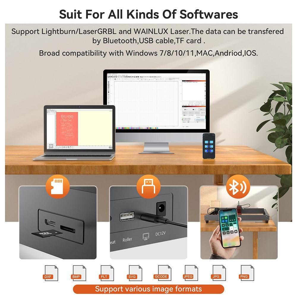 WAINLUX JL7 Laser Engraver Cutter 400*400mm
