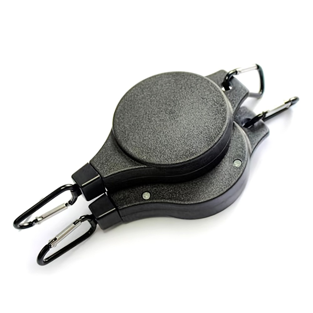 2pcs Retractable Plant Hook Pulley Hanger Black