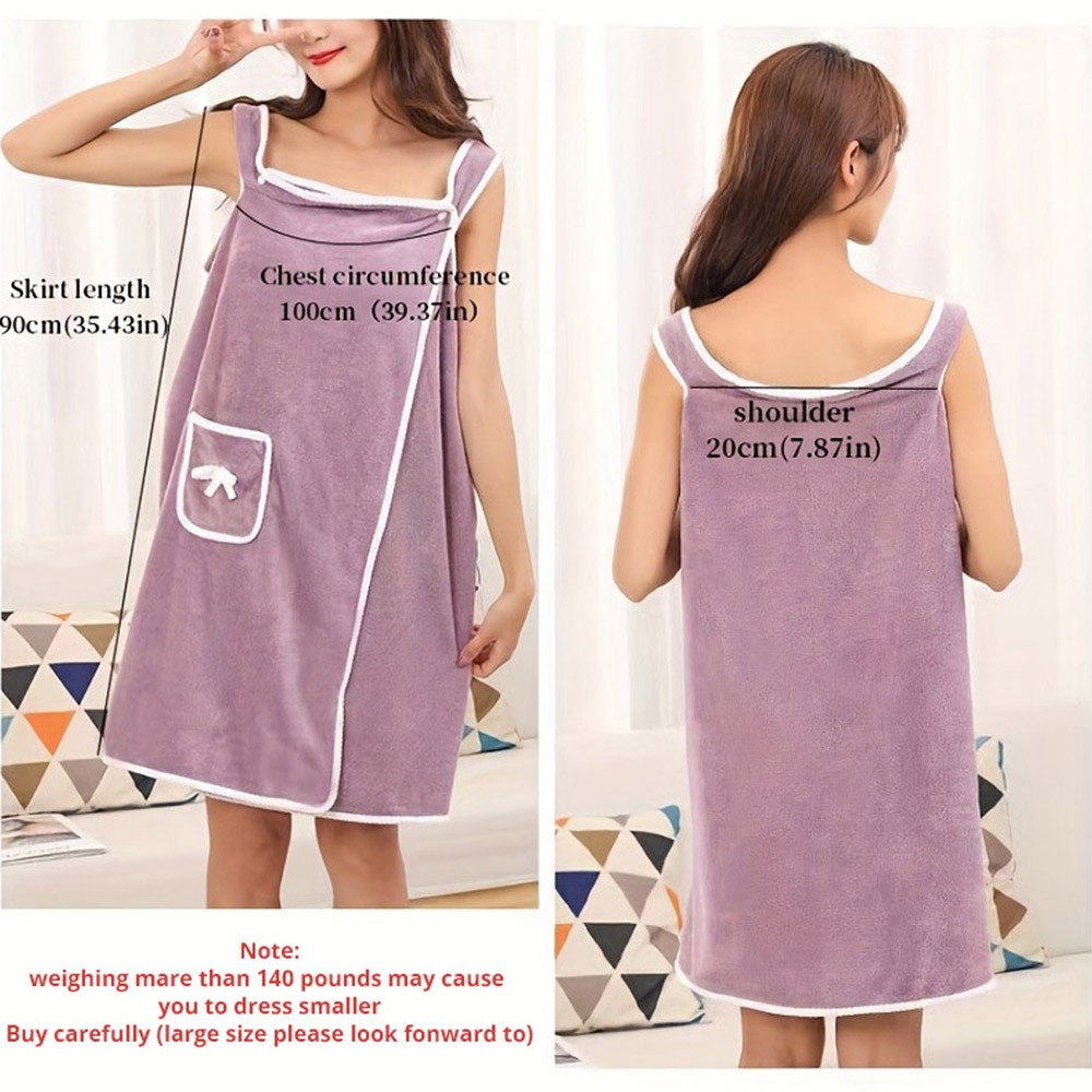 Wearable Bath Towel Light Purple