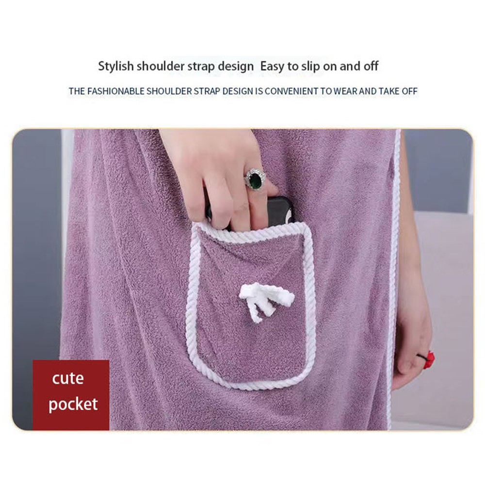 Wearable Bath Towel Light Purple