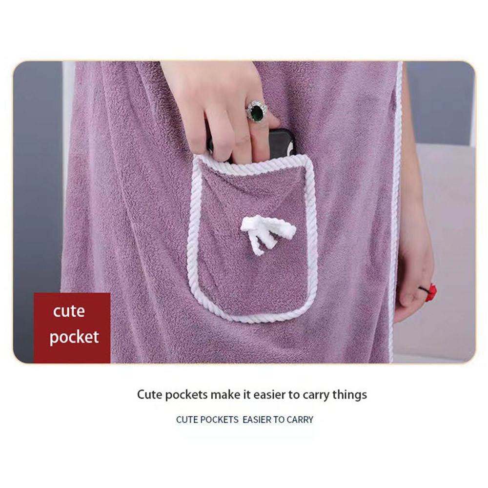 Wearable Bath Towel Light Purple