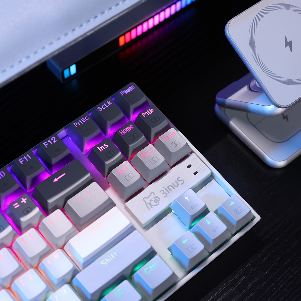 3inuS 87-Key 5-in-1 Mechanical Keyboard Hub Brown Switches