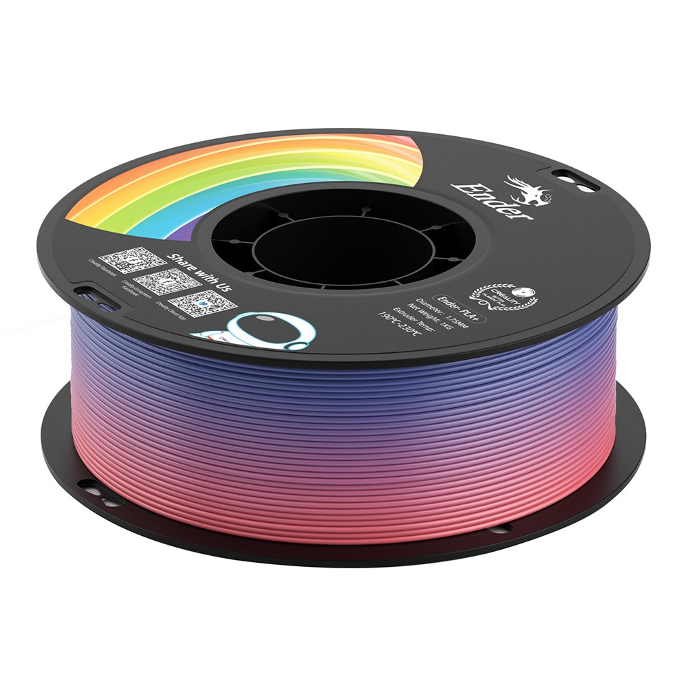 Creality Ender PLA+ 3D Printing Filament Rainbow