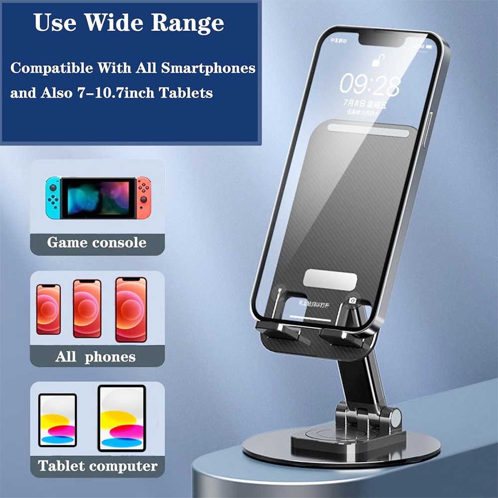 Portable Foldable Phone Stand Black