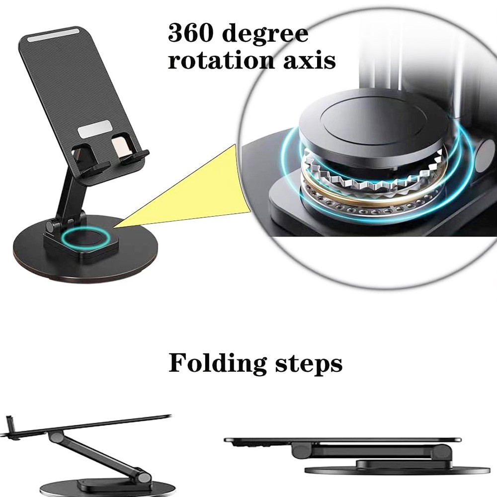Portable Foldable Phone Stand Black