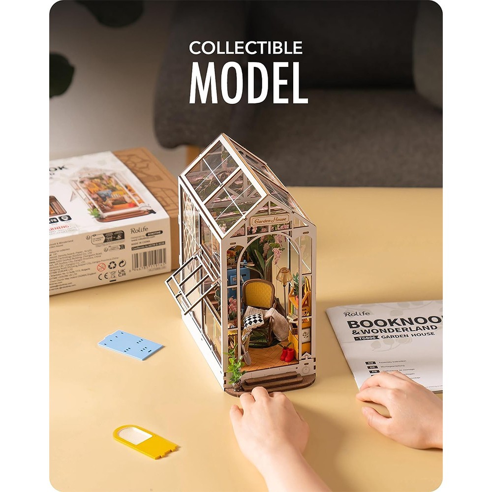 Rolife TGB06 Holiday Garden House Book Nook 3D Wooden Puzzle
