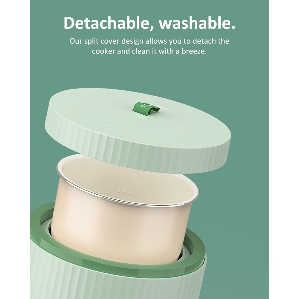 TOKIT 1.5L Mini Rice Cooker Green