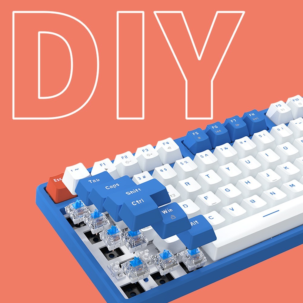 Ajazz AK871 87 Keys Wireless Keyboard Blue Switch