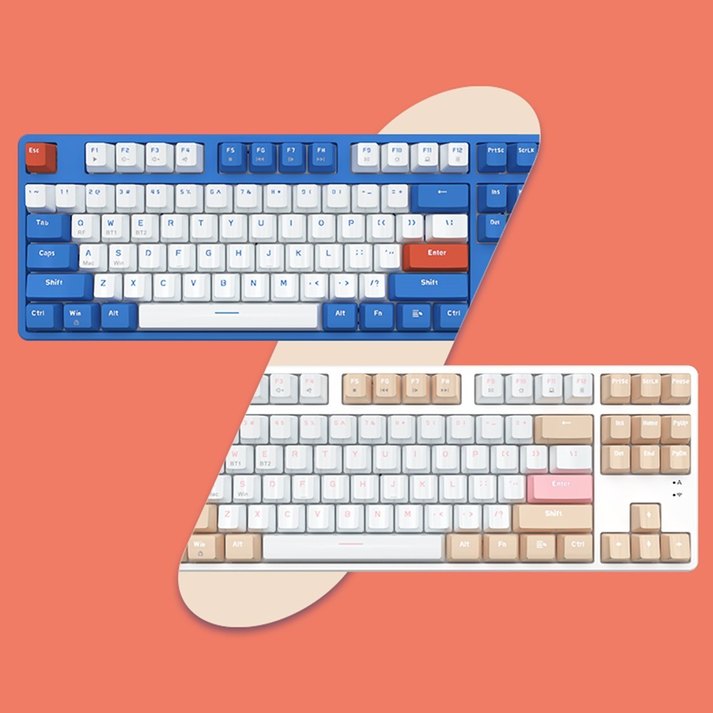 Ajazz AK871 87 Keys Wireless Mechanical Keyboard Blue Switch